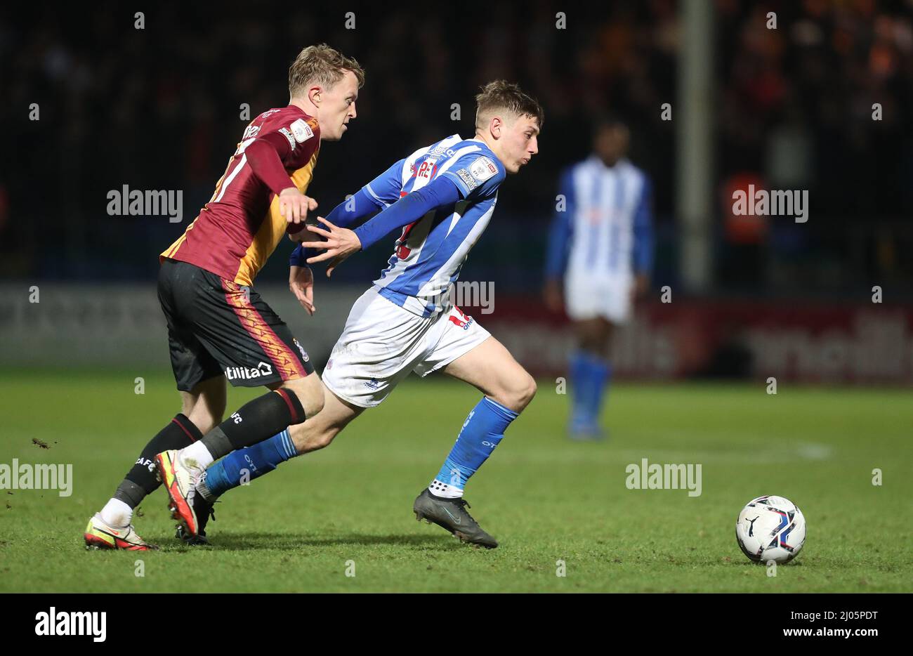 HARTLEPOOL, UK. MAR 15TH Joe Grey of Hartlepool United battles for ...