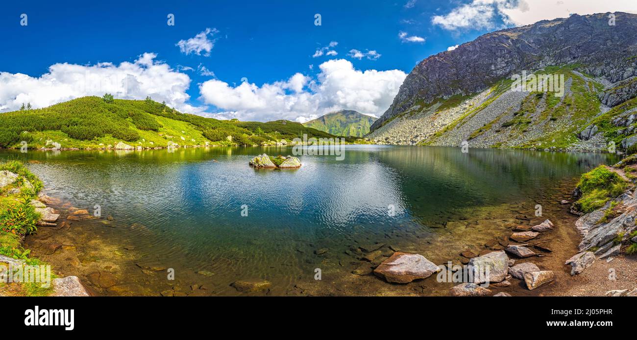 Mountain lake in Rohace area of the Tatra National Park, Slovakia ...