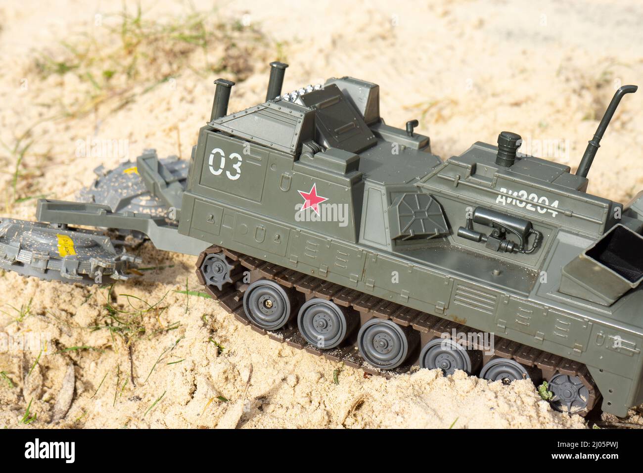 Soviet Russian army road clearing armored vehicle Stock Photo - Alamy