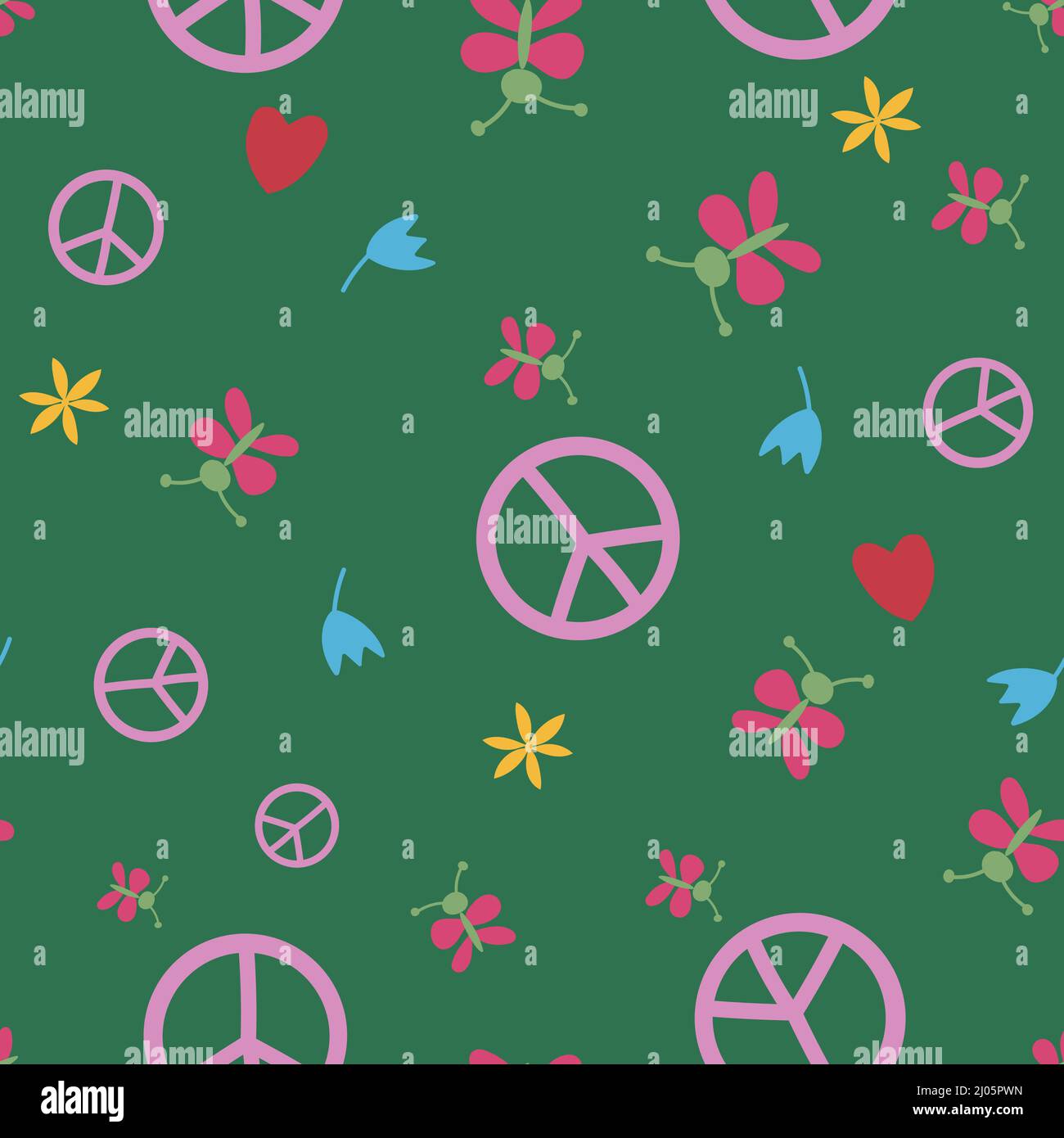 Peace sign on green Stock Vector Images - Alamy