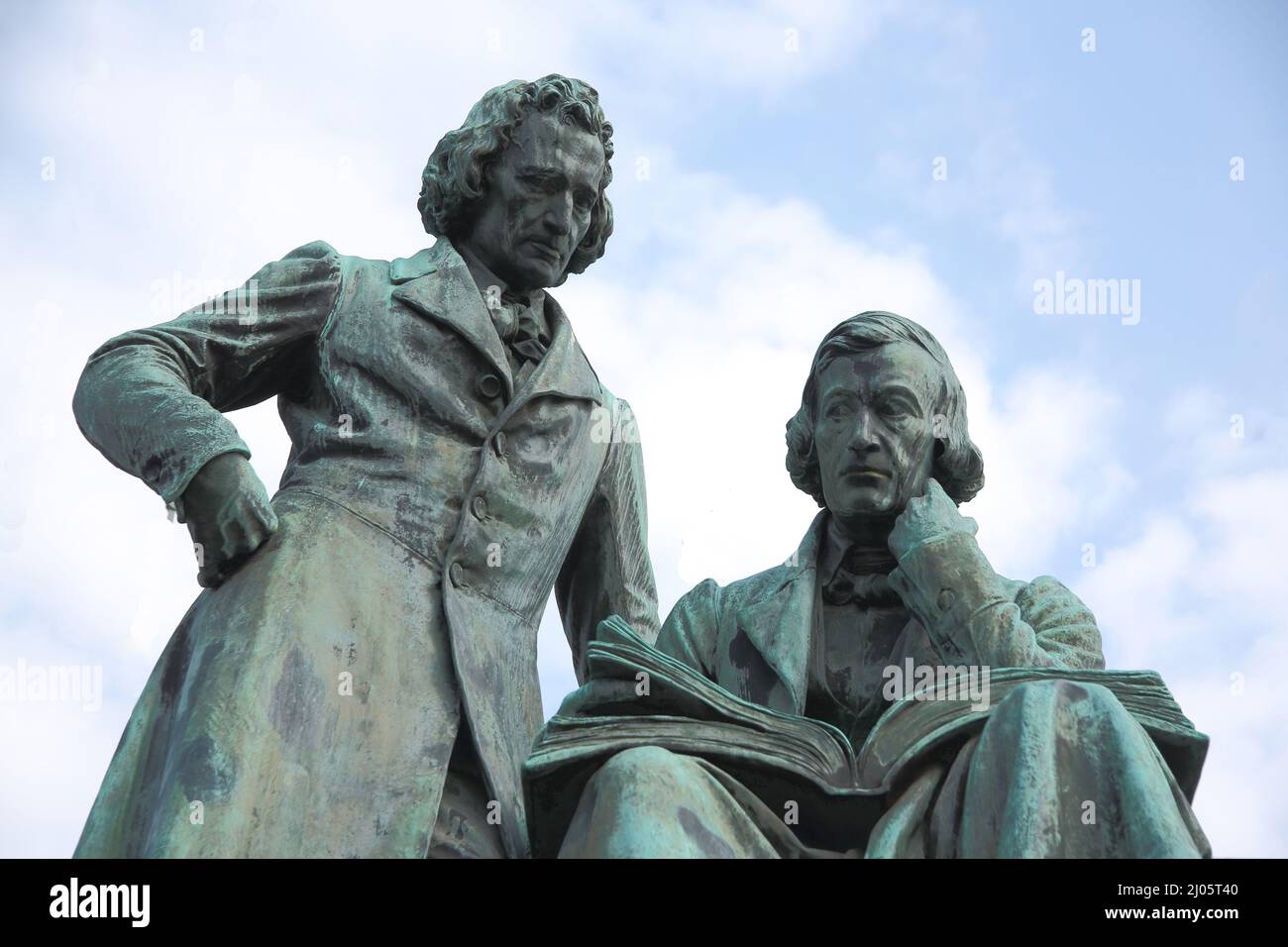 Brothers Grimm National Monument at the Market Square in Hanau, Hesse ...