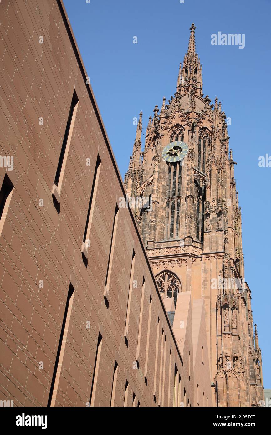 Gothic Imperial Cathedral of St. Bartholomew in Frankfurt, Hesse ...