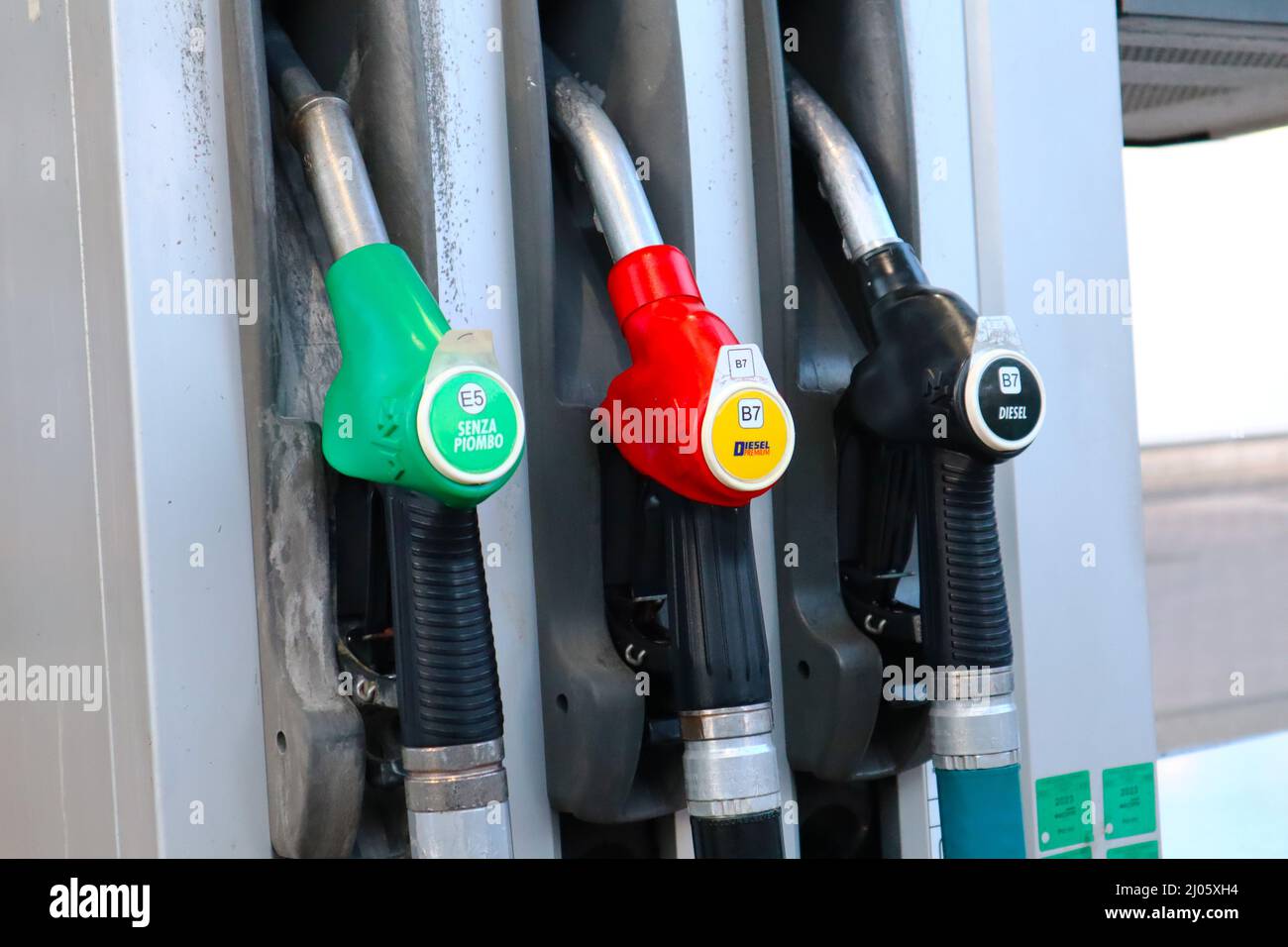 Gas Station, view of fuel pump Stock Photo - Alamy