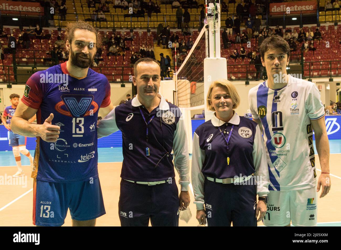 BERETTA Thomas (Vero Volley Monza), ZELJKO CORIC (Tours Volleyball) and ...