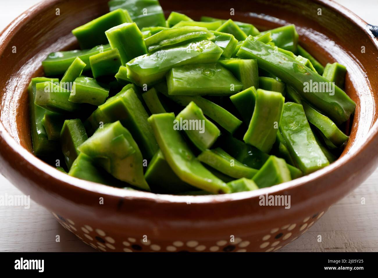 Fresh mexican nopal cactus Stock Photo - Alamy