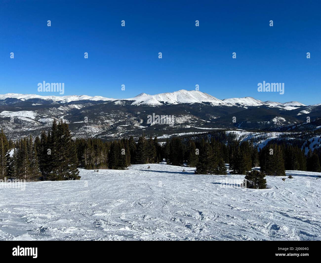 Ski bowl between Peak 8 and Peak 7 at Breckenridge Ski Resort, Colorado ...