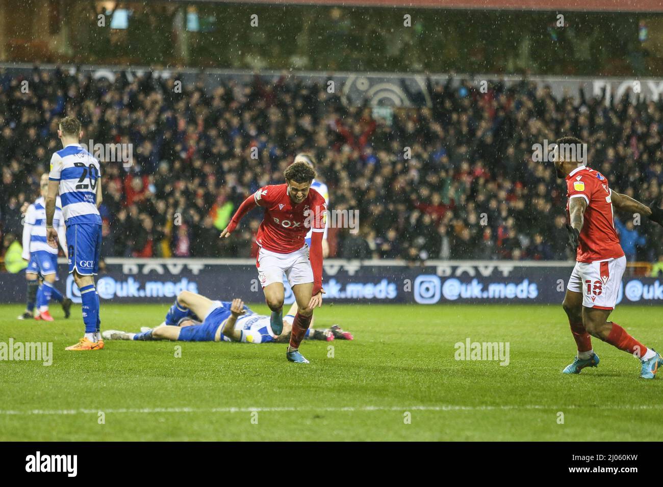 Brennan Johnson #20 of Nottingham Forest seals the win for Forest with ...