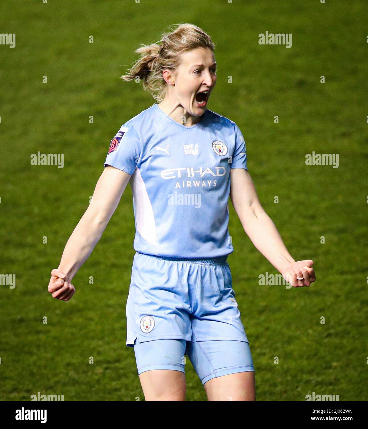Manchester City's Ellen White celebrates following the Barclays FA ...