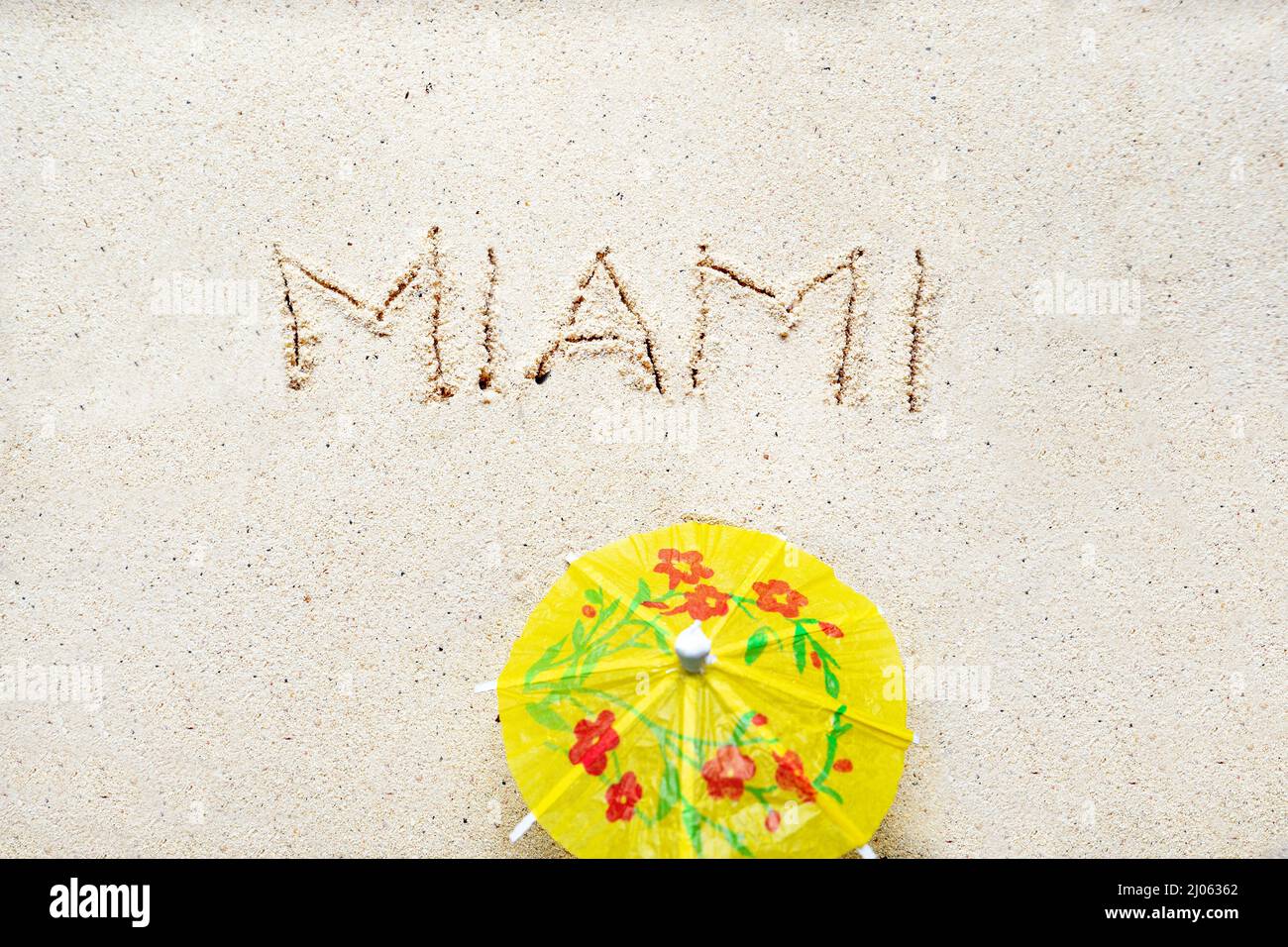 Miami beach writing on hi-res stock photography and images - Alamy