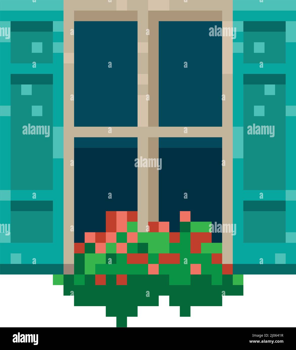 window house pixelated style icon Stock Vector Image & Art - Alamy