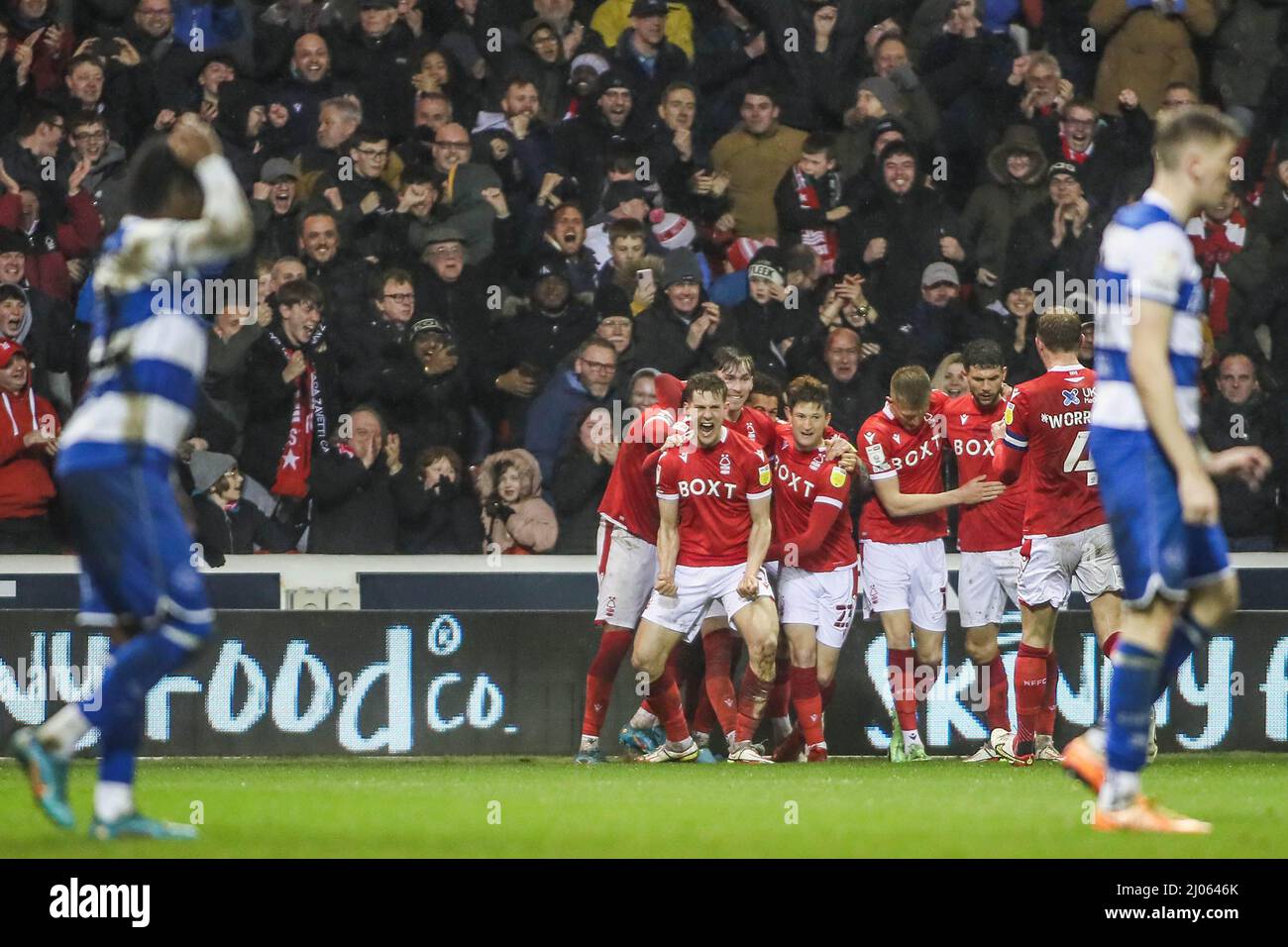 Ryan Yates #22 of Nottingham Forest celebrates putting the home side ...