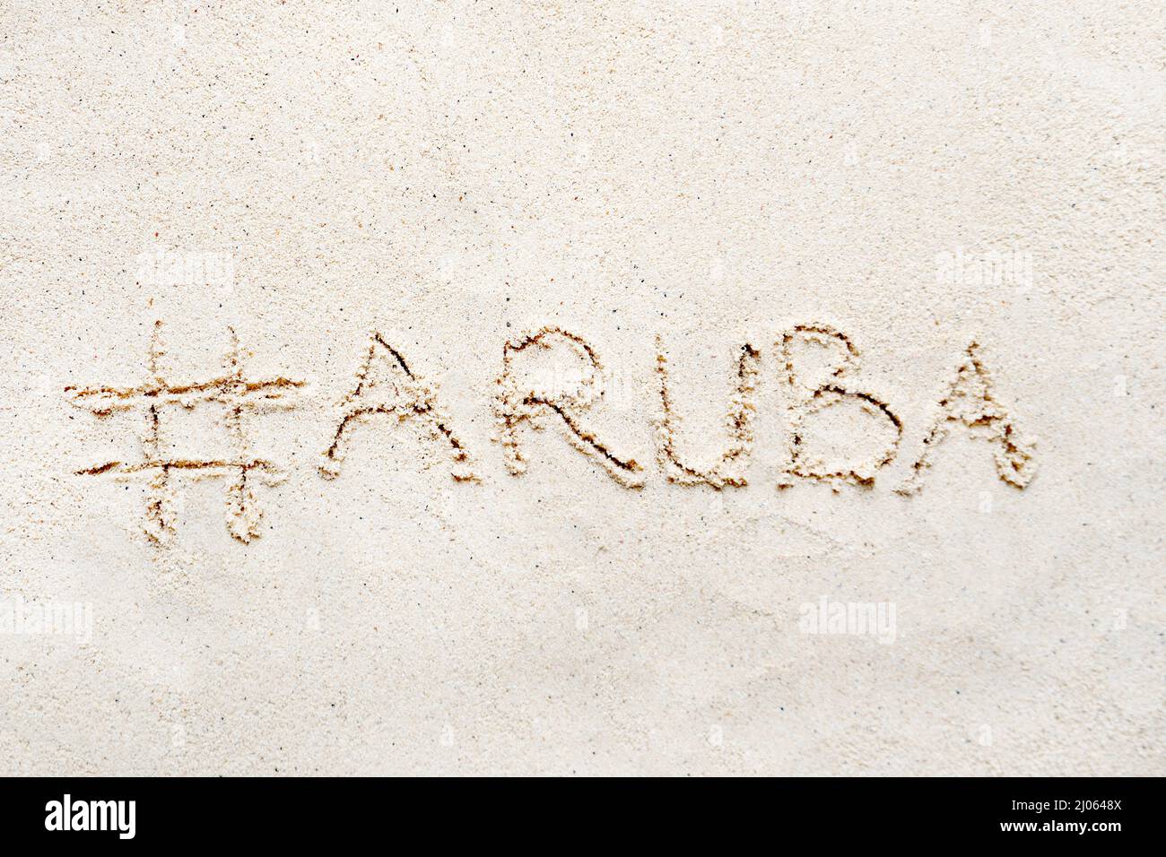 Aruba sign beach hi-res stock photography and images - Alamy