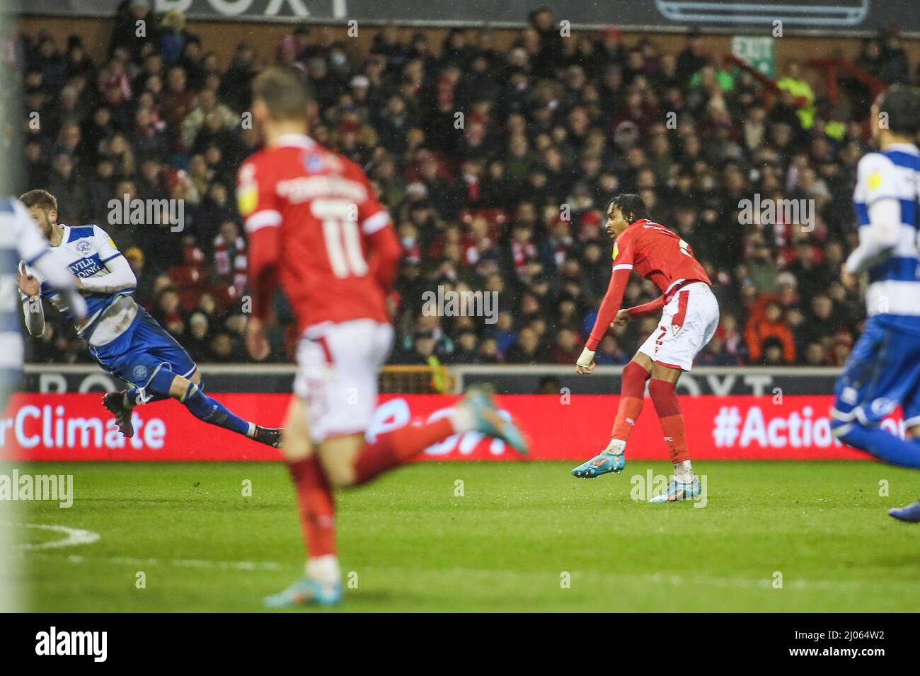 Nottingham, UK. 16th Mar, 2022. Djed Spence #2 of Nottingham Forest ...