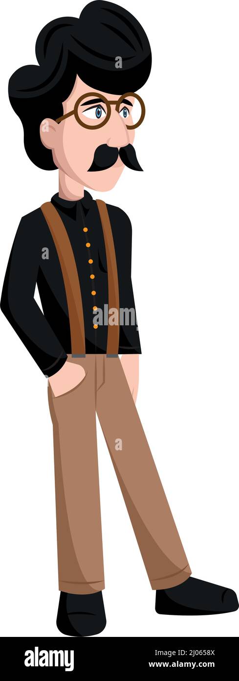 Isolated male hipster character cartoon Vector Stock Vector Image & Art ...