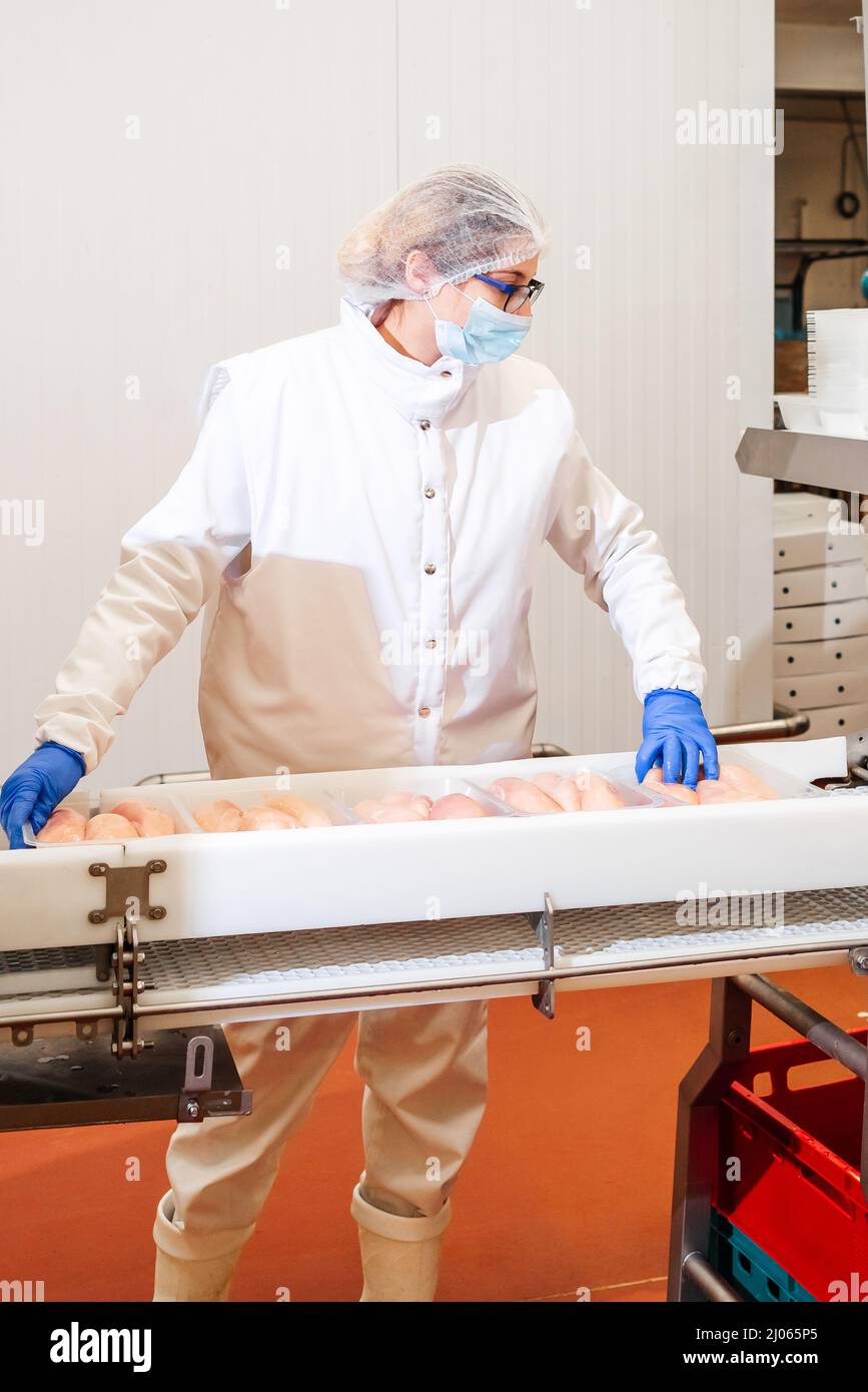 Line for the production of semi-finished meat products. Factory for the ...