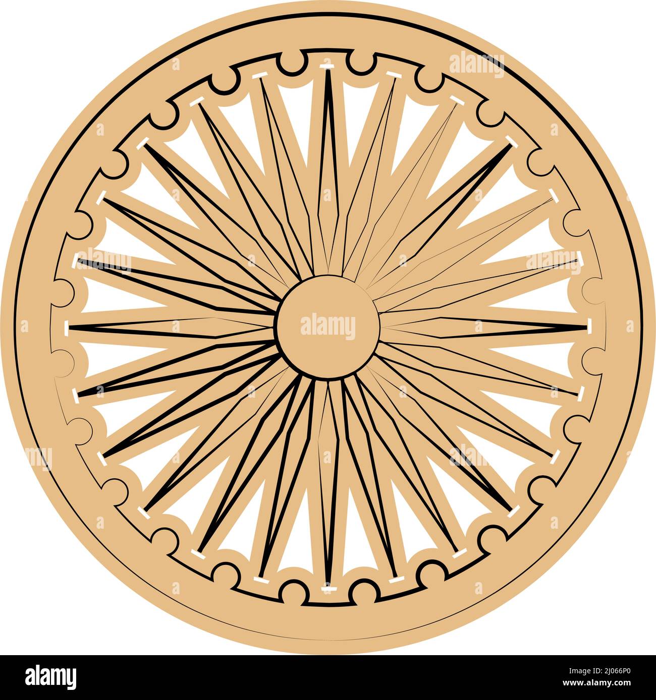 Isolated chakra symbol from the flag of India Vector Stock Vector Image ...