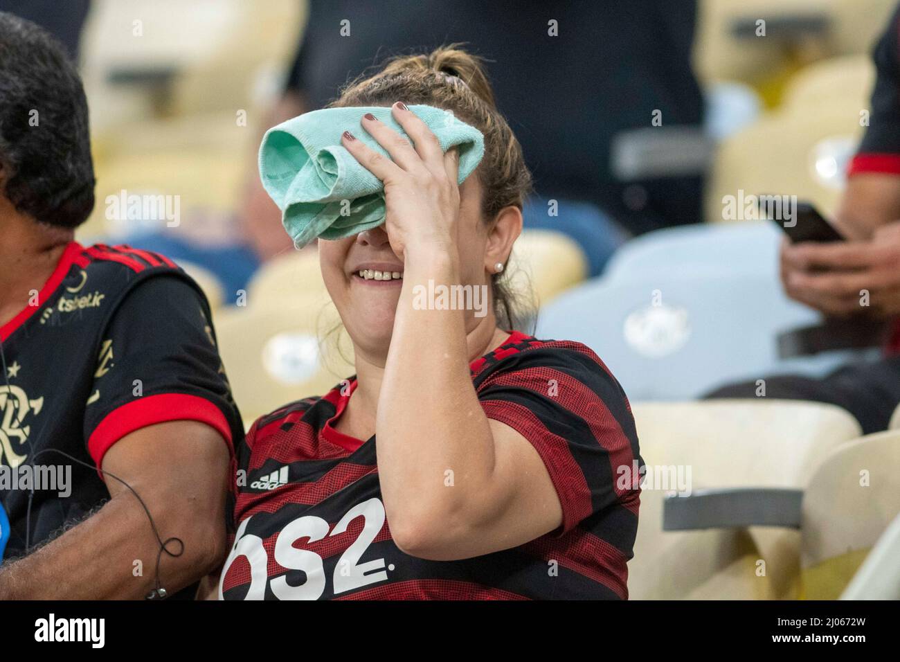 Rio De Janeiro, Brazil. 16th Mar, 2022. Fan during Vasco x Flamengo ...