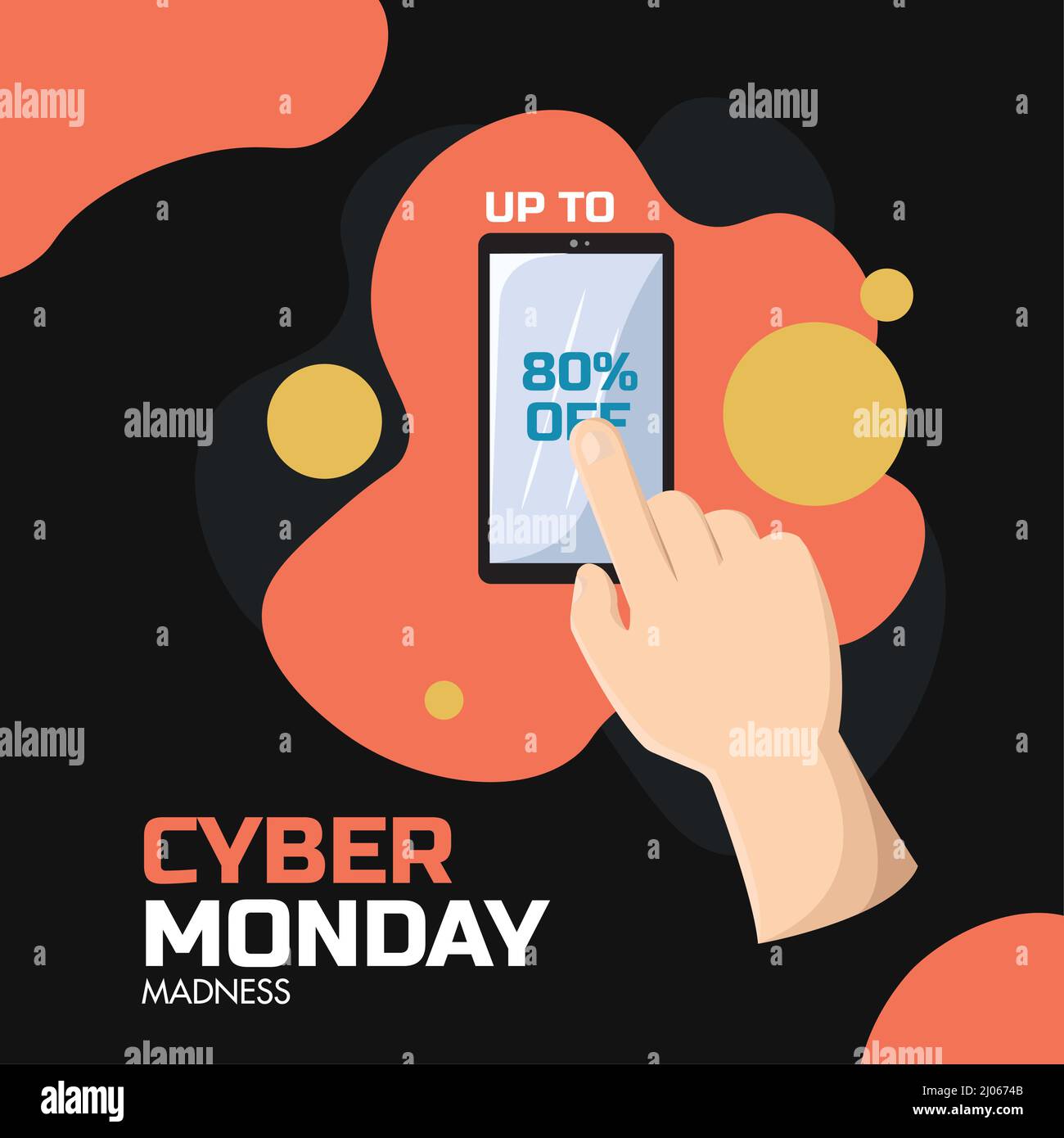 Colored cyber monday poster Sale promotion Vector Stock Vector Image ...
