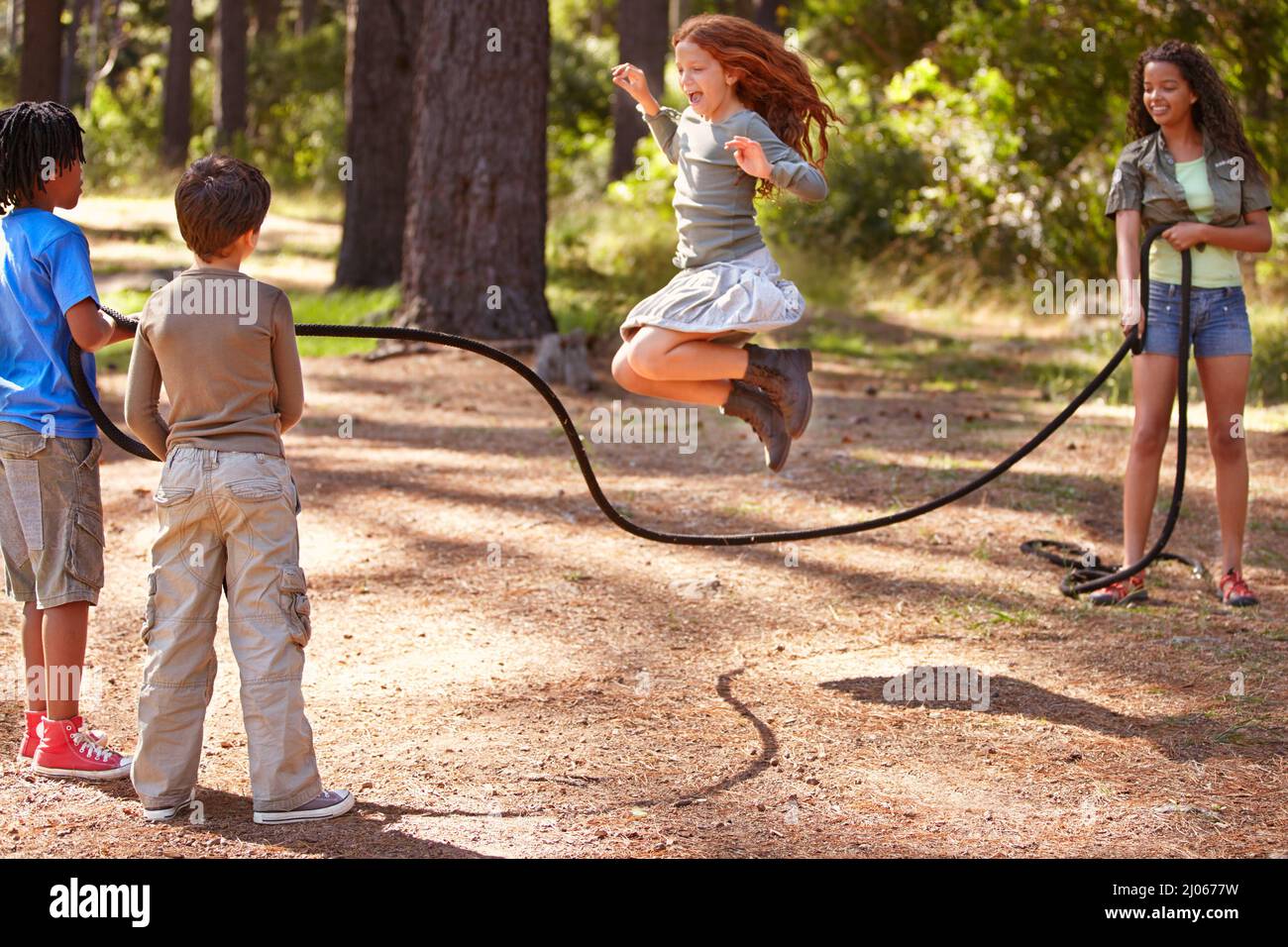 Summer camp is full of fun and friendship. Kids playing while at camp ...