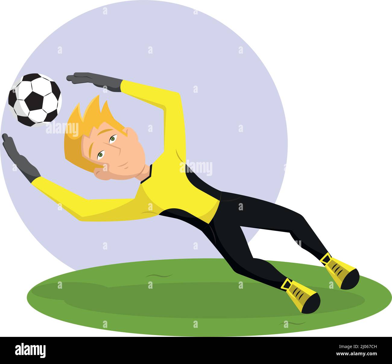 Isolated goalkeeper soccer player cartoon Vector Stock Vector Image ...