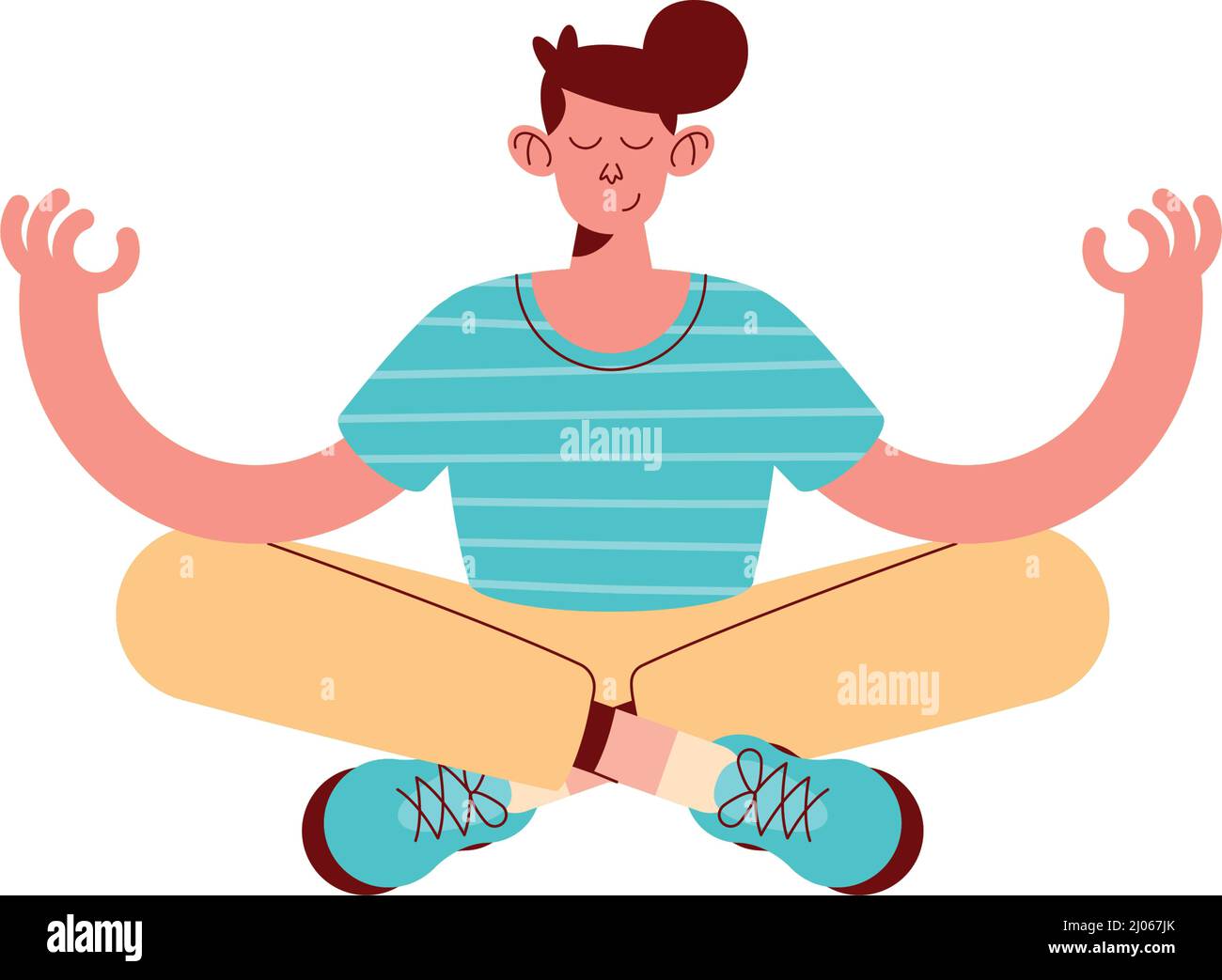 woman doing lotus position character Stock Vector Image & Art - Alamy