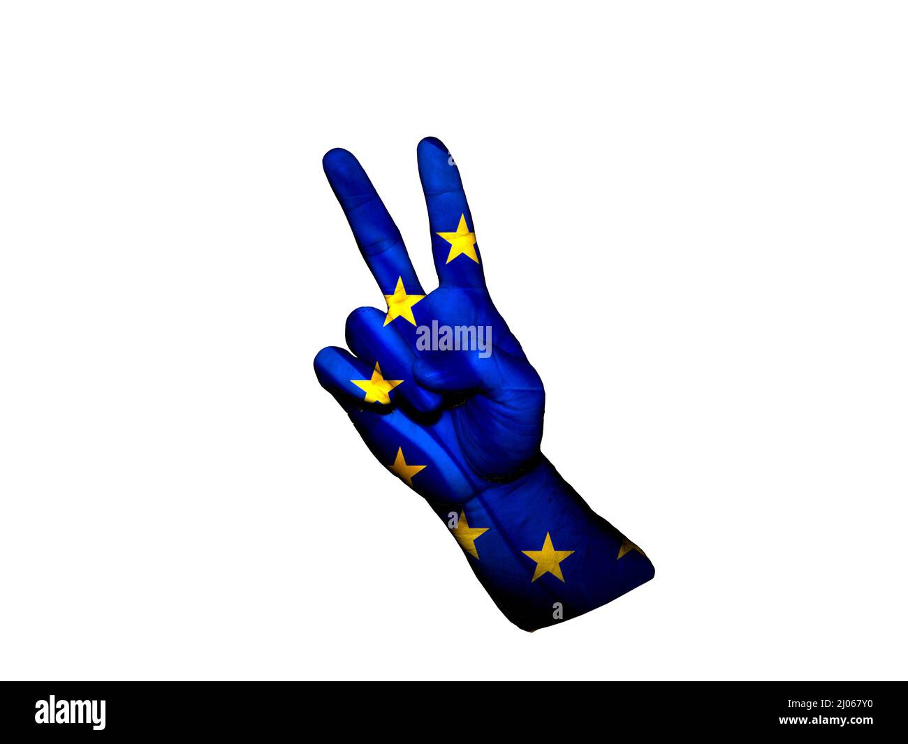 Hand with flags Stock Photo - Alamy