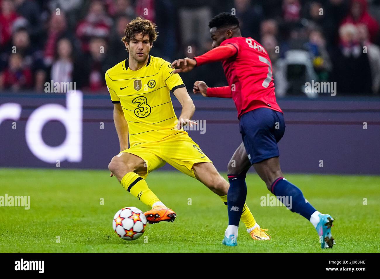 Lille, France. 16th Mar, 2022. LILLE, FRANCE - MARCH 16: Marcos Alonso ...