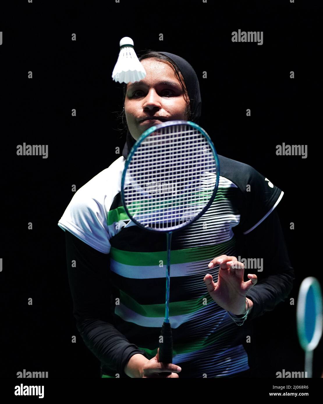 Egypt's Doha Hany in action during day one of the YONEX All England ...