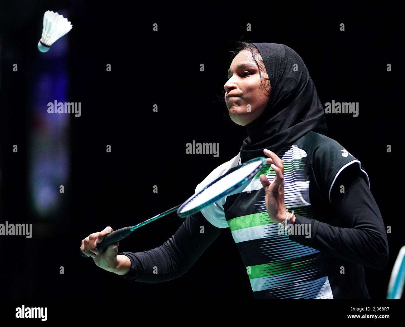 Egypt's Doha Hany in action during day one of the YONEX All England ...