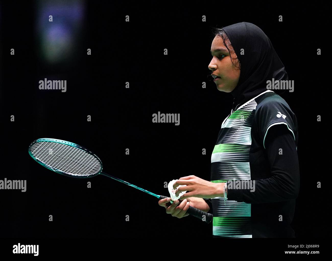 Egypt's Doha Hany in action during day one of the YONEX All England ...