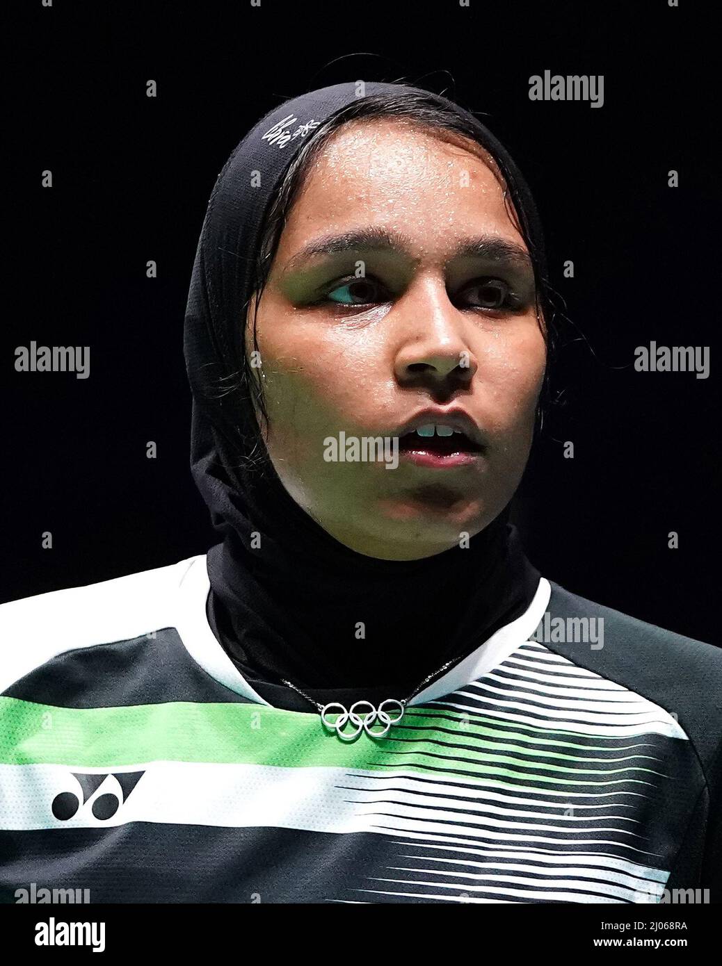 Egypt's Doha Hany in action during day one of the YONEX All England ...