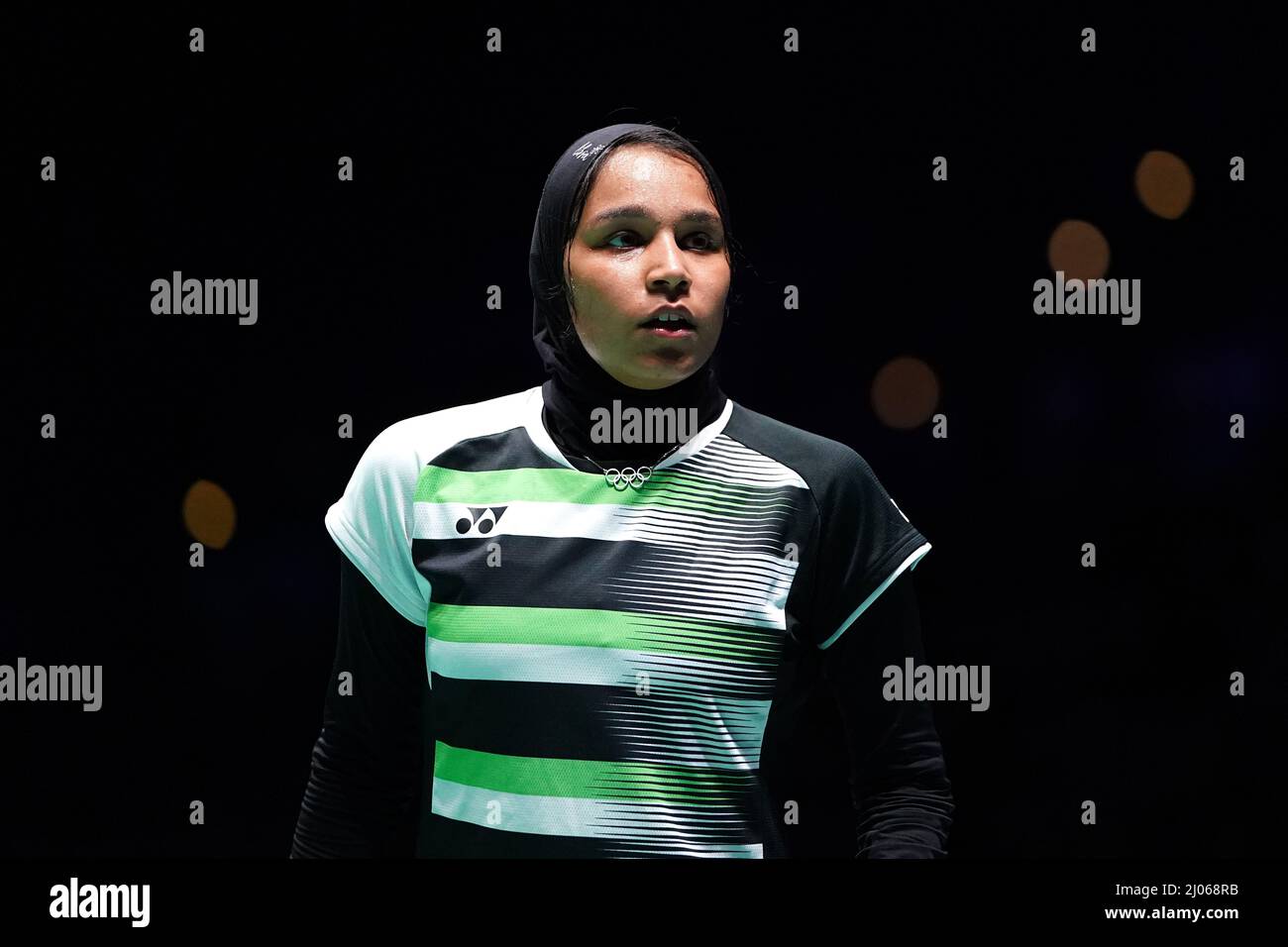 Egypt's Doha Hany in action during day one of the YONEX All England ...