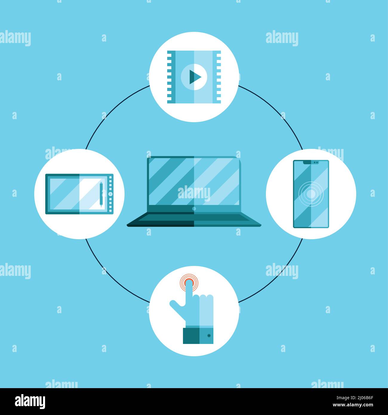 development design in laptop icons Stock Vector Image & Art - Alamy