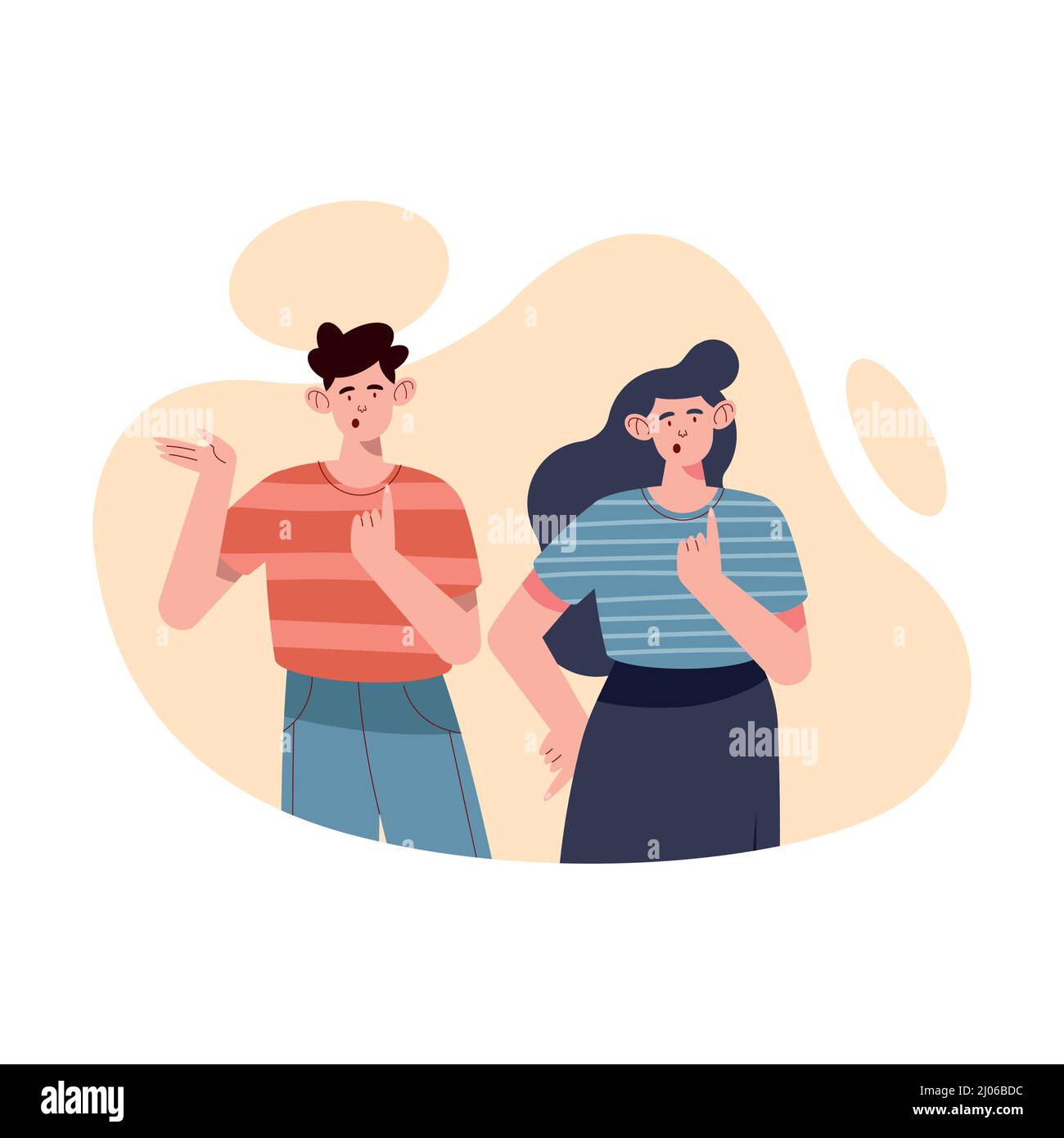 couple persons finger point characters Stock Vector Image & Art - Alamy