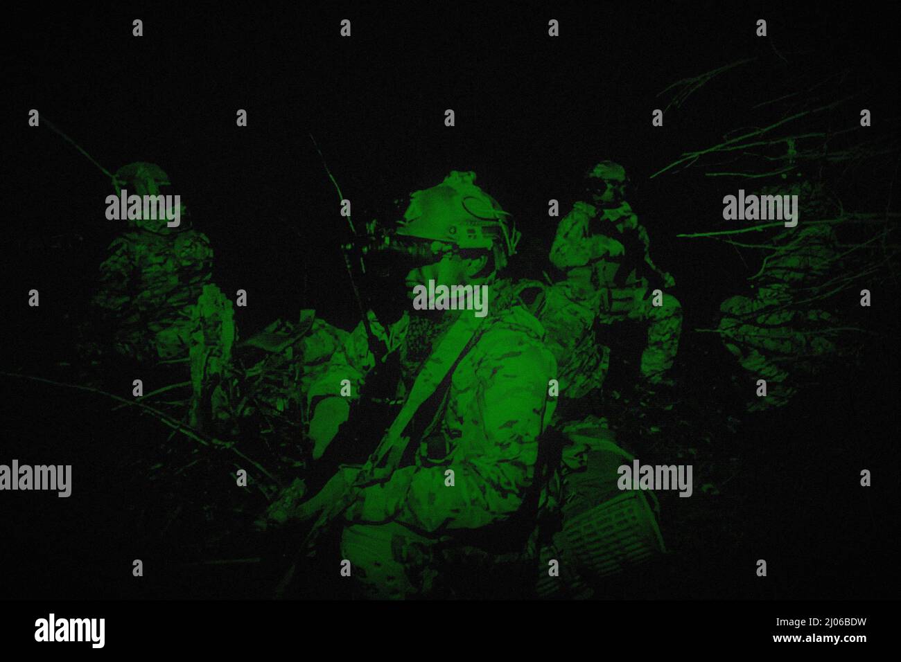 U.S. Air Force Tactical Air Control Party operators from the 4th Air ...