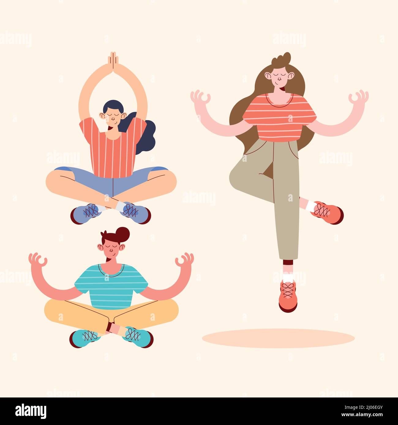 young persons relaxing characters group Stock Vector Image & Art - Alamy