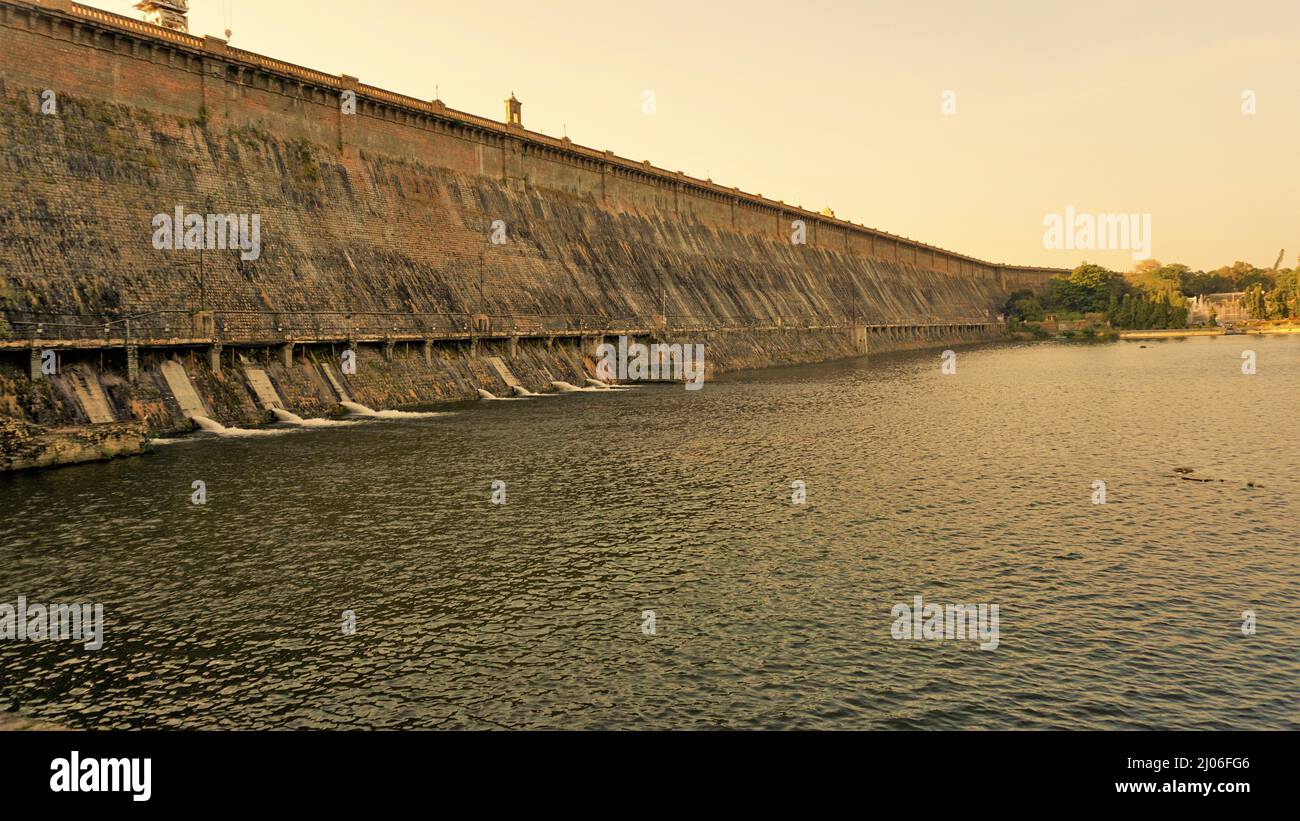 Beautiful landscape view of KRS Dam view from Brindavan Gardens ...