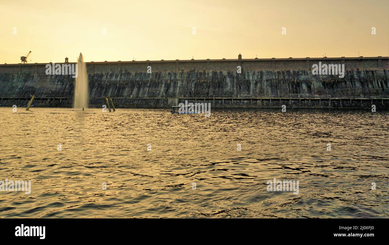 Beautiful landscape view of KRS Dam view from Brindavan Gardens ...