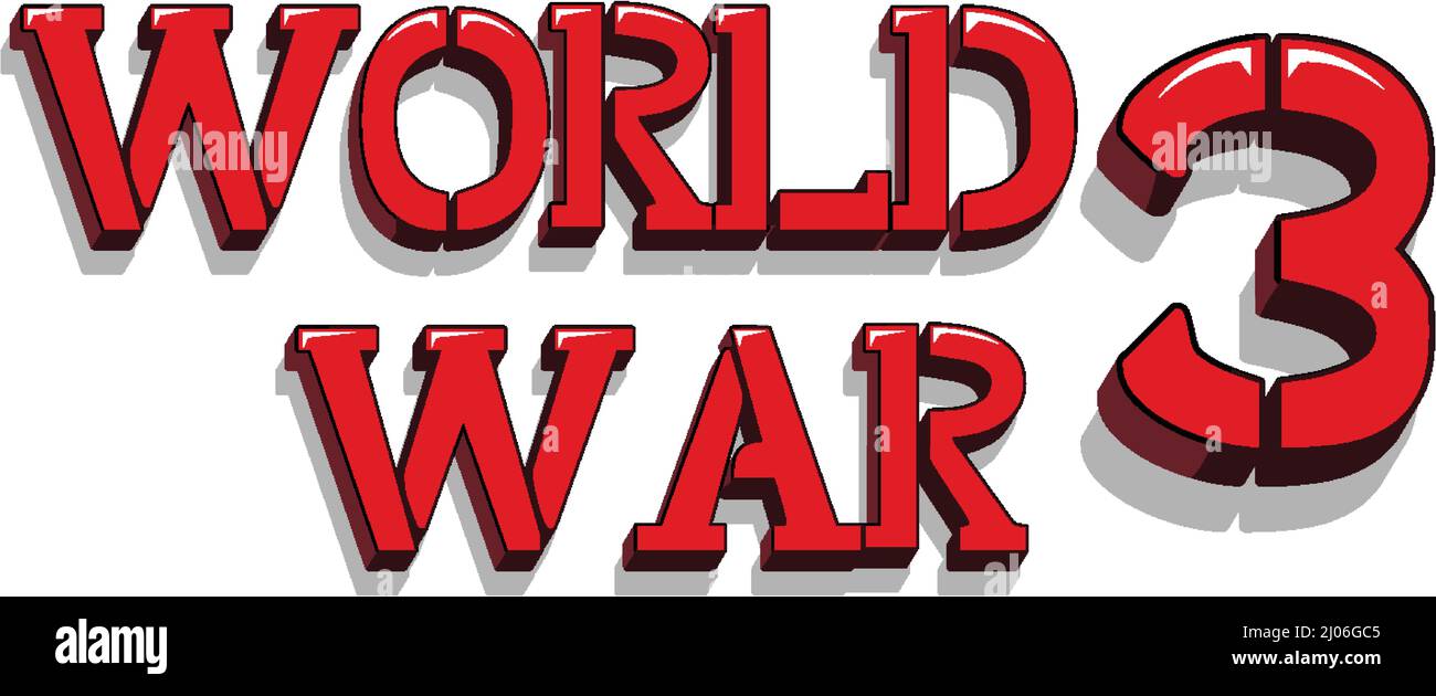 Font design with word world war 3 illustration Stock Vector Image & Art ...
