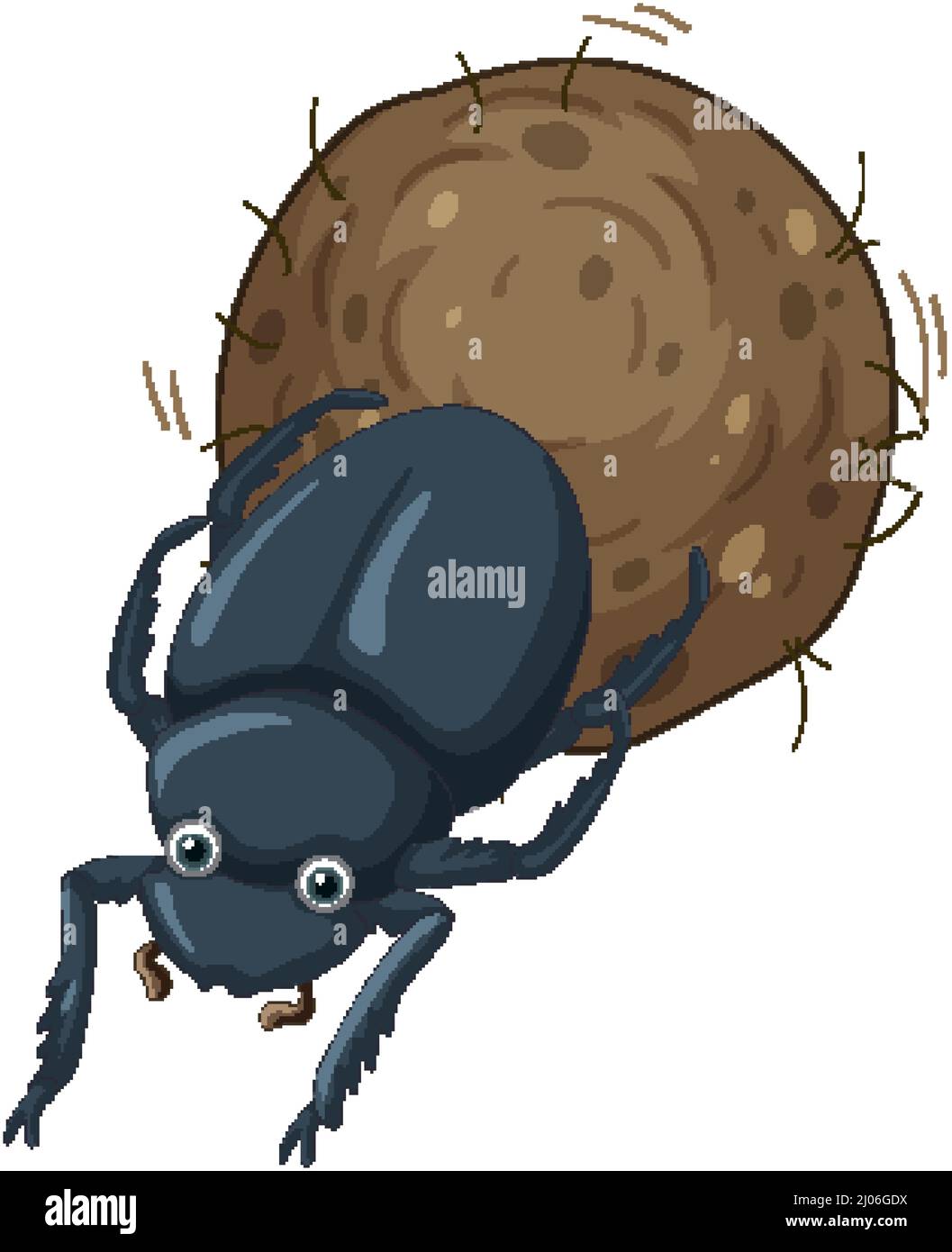 A dung beetle cartoon character illustration Stock Vector Image & Art ...