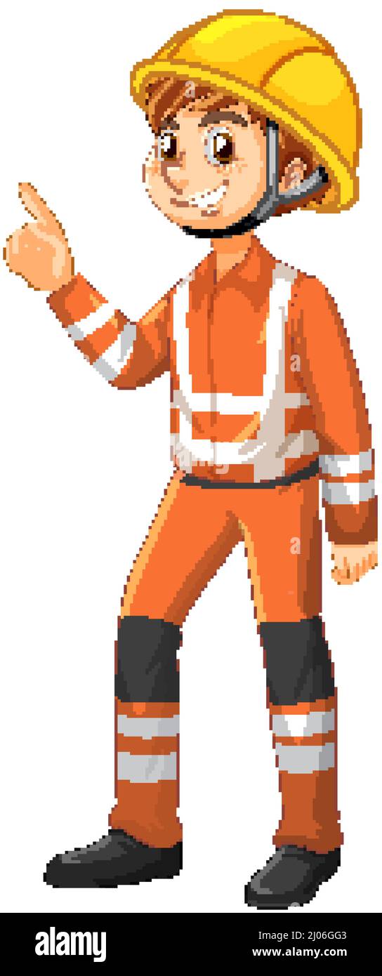 Man in rescue uniform on white background illustration Stock Vector ...