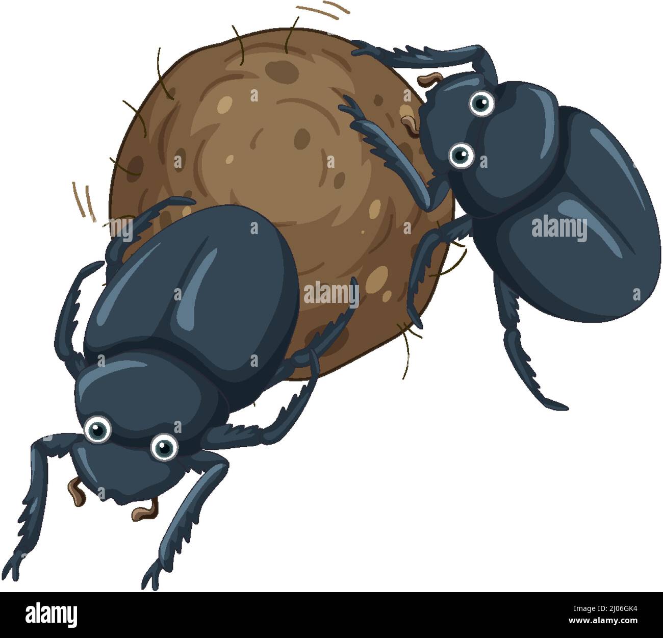 A dung beetle cartoon character illustration Stock Vector Image & Art ...