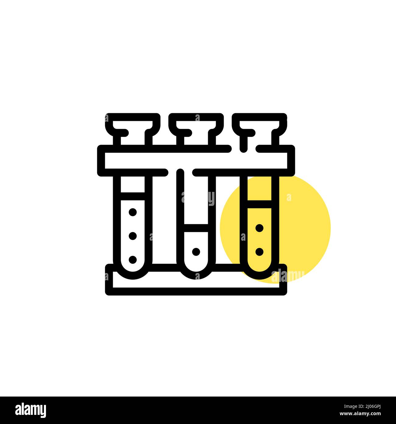 Test tubes. Medical and chemistry equipment. Pixel perfect, editable ...