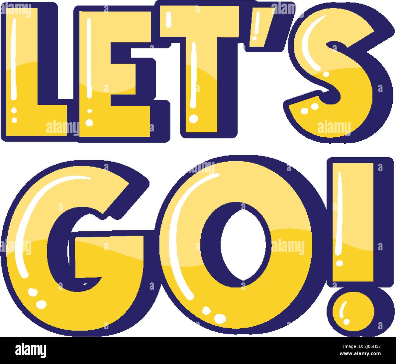 Let's go typography logo illustration Stock Vector Image & Art - Alamy