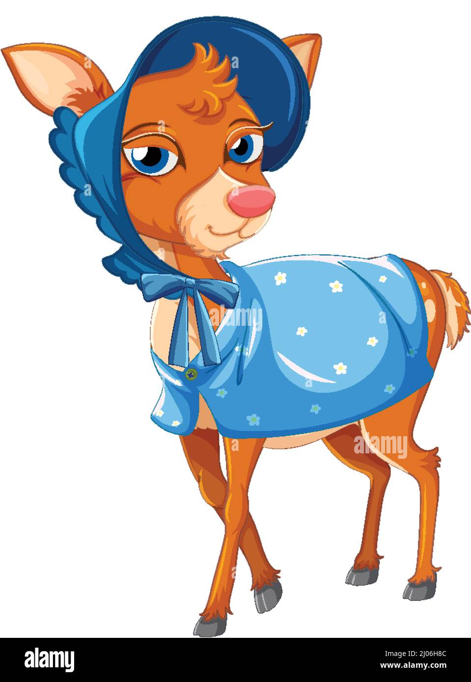 Cute deer cartoon character illustration Stock Vector Image & Art - Alamy