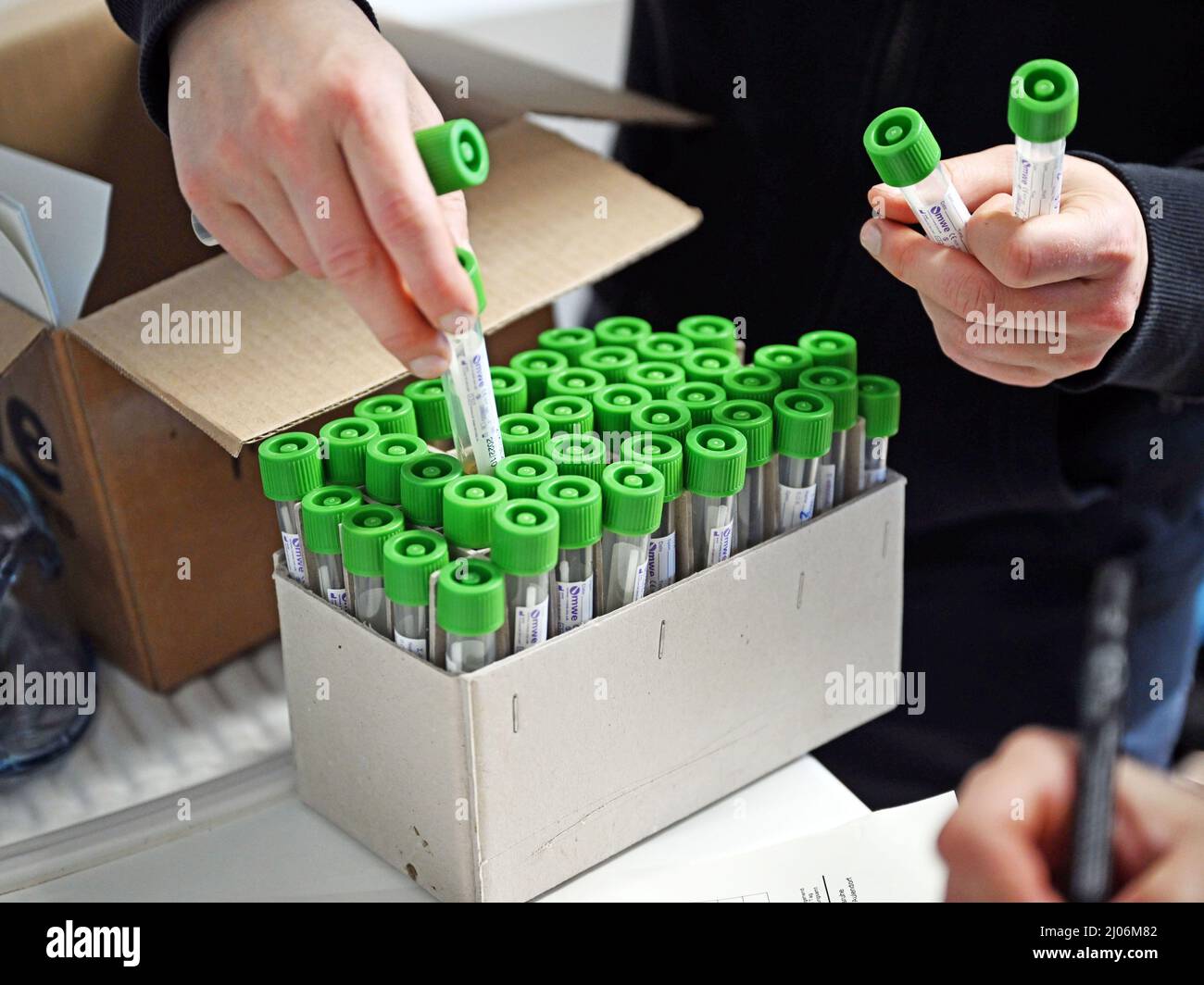 Karlsruhe, Germany. 14th Mar, 2022. At Karlsruhe Zoo, fecal samples ...