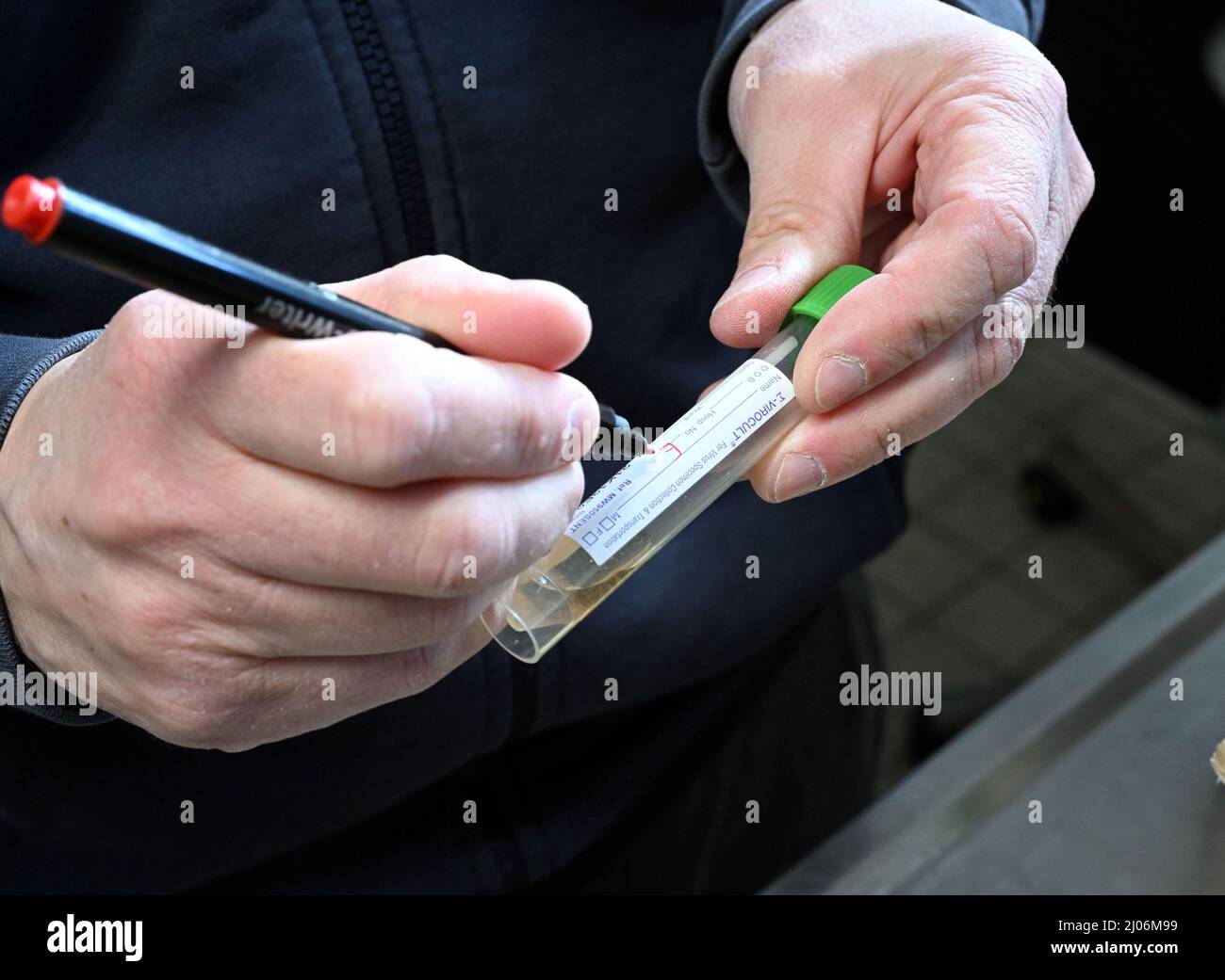 Karlsruhe, Germany. 14th Mar, 2022. At Karlsruhe Zoo, fecal samples ...