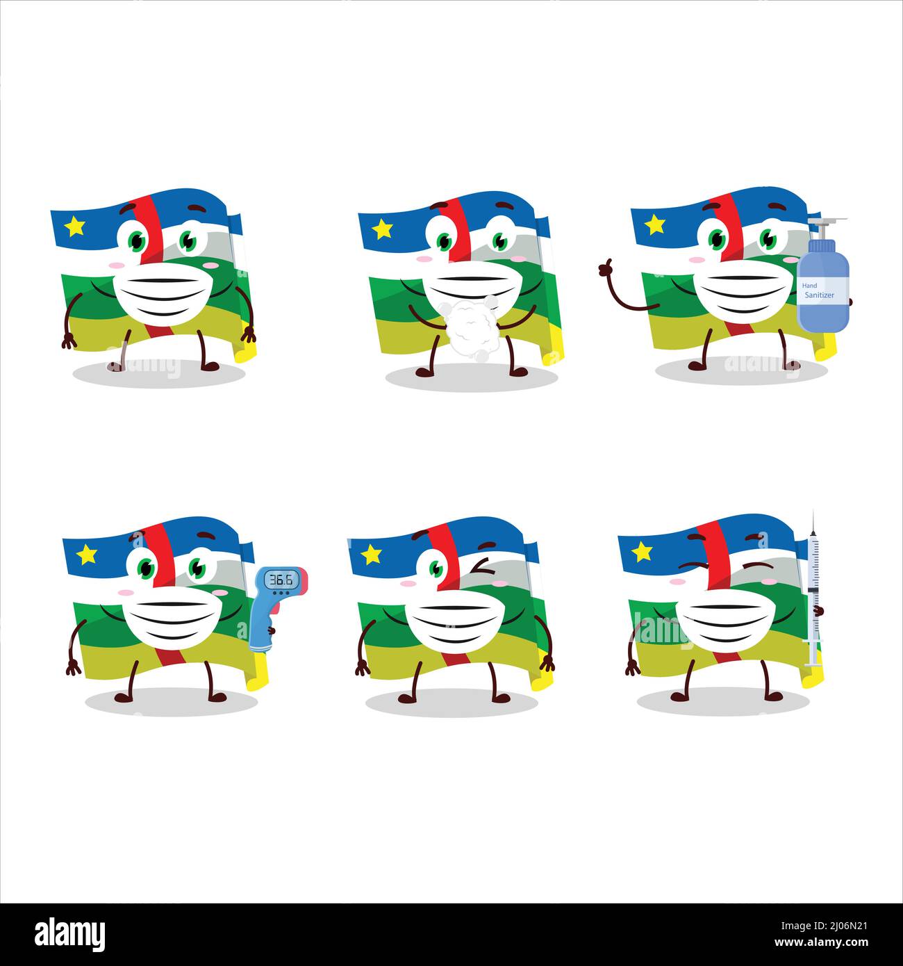 A picture of african republic flag cartoon design style keep staying ...