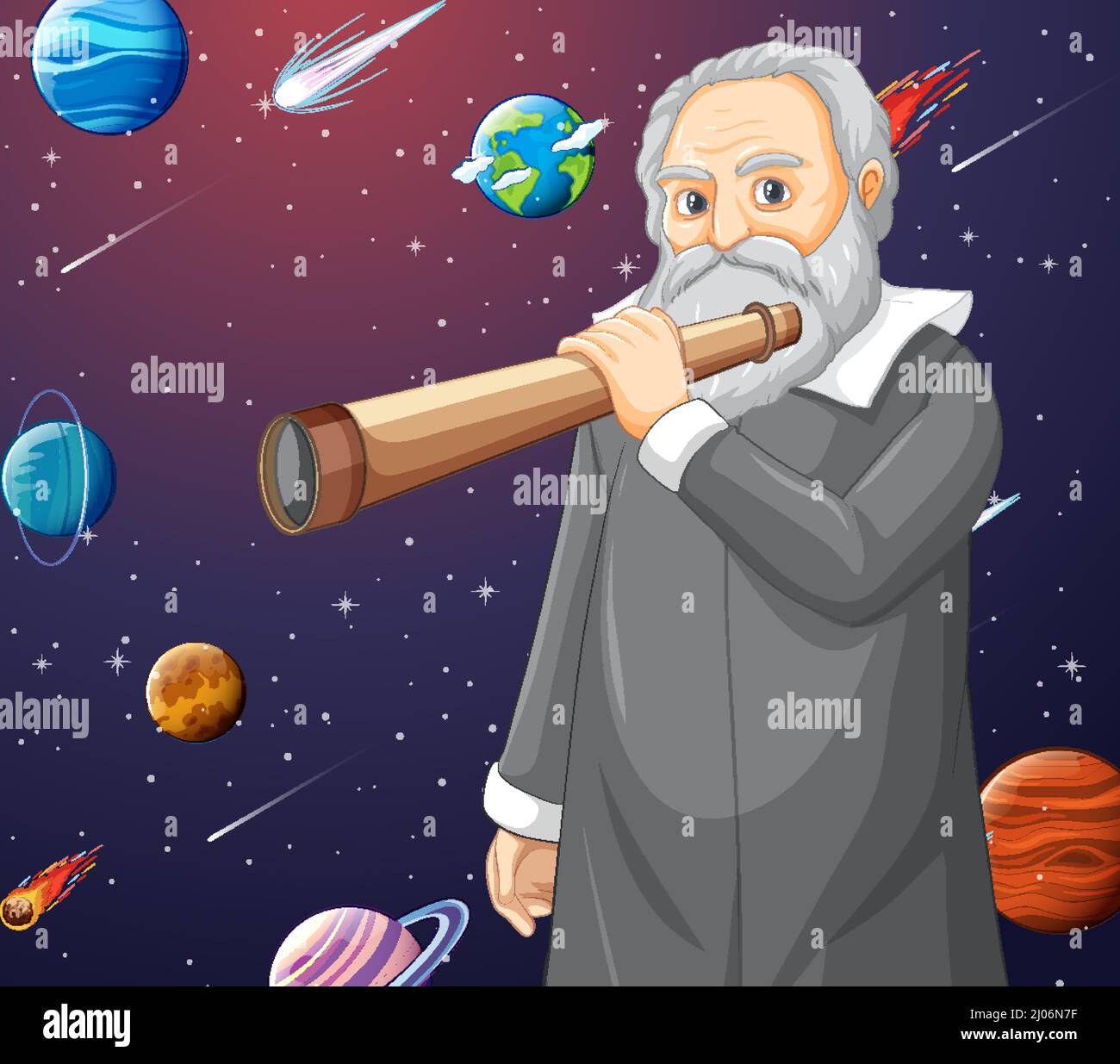 Galileo telescope Stock Vector Images - Alamy