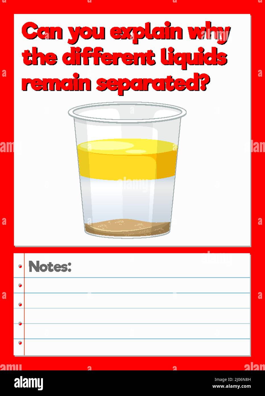 Science Experiment Record Worksheet of different liquids illustration ...